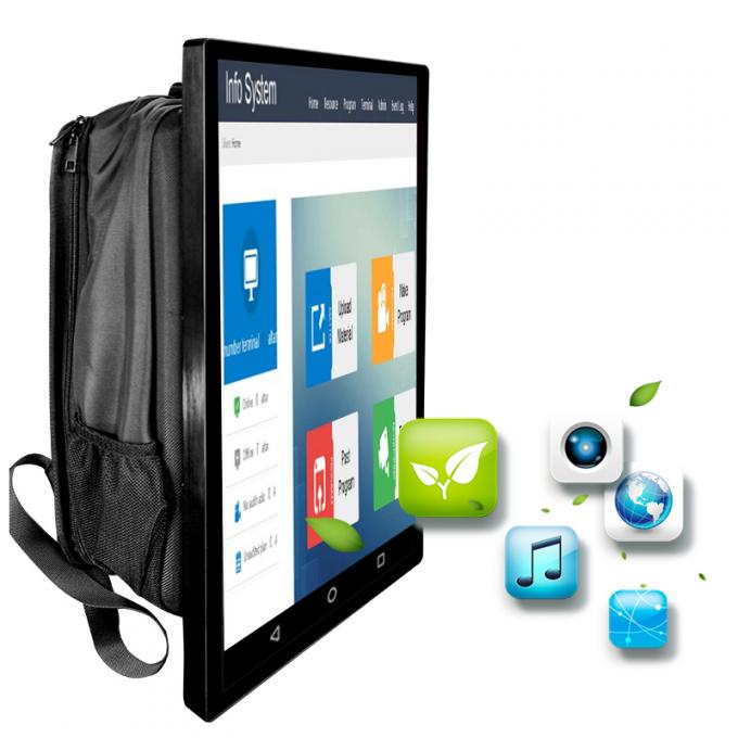 21.5 Inch Digital Backpack Billboard Portable Advertising Player Mobile Lcd