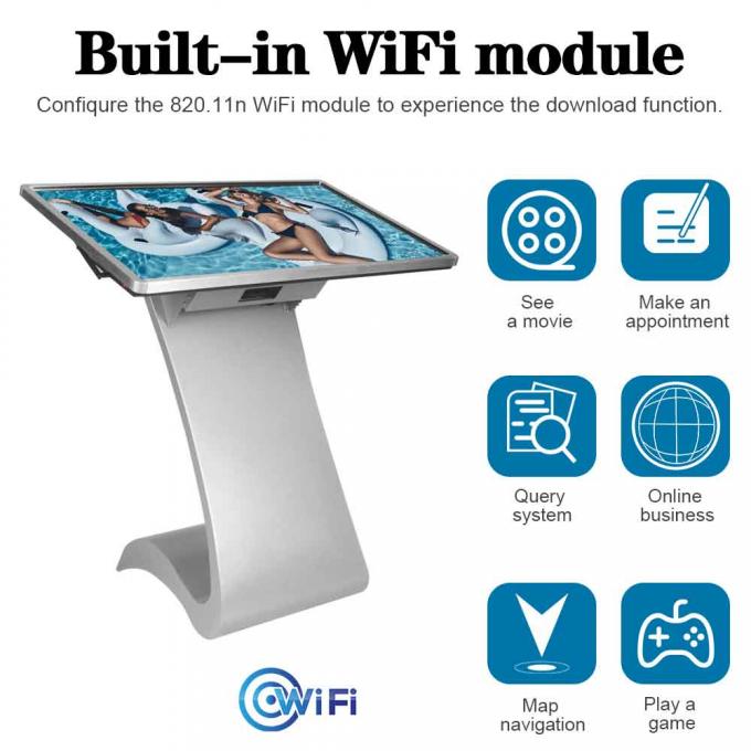 Information Checking Touch Screen Kiosk With Camera Vertical Self ...