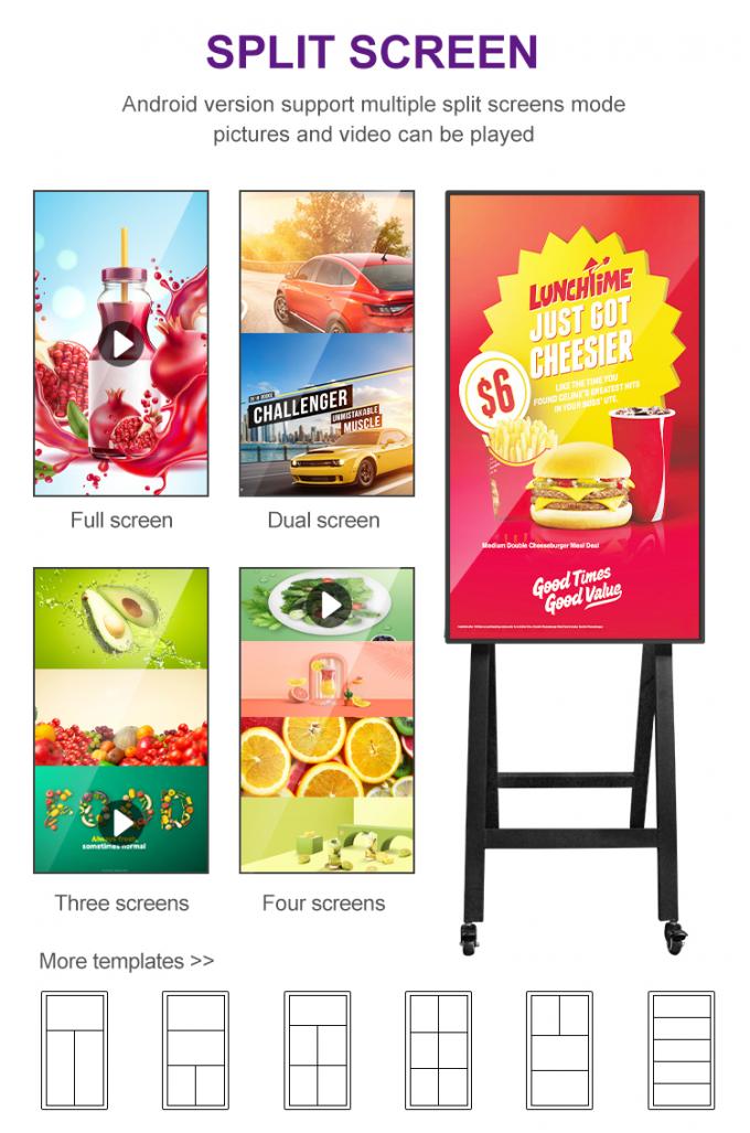 43 inch indoor digital free standing poster Portable lcd display ...
