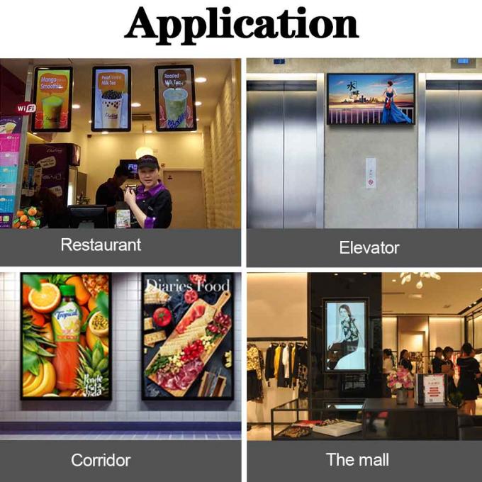 Android OS Wall Mounted Digital Signage Long Panel Life 6 ms Response Time