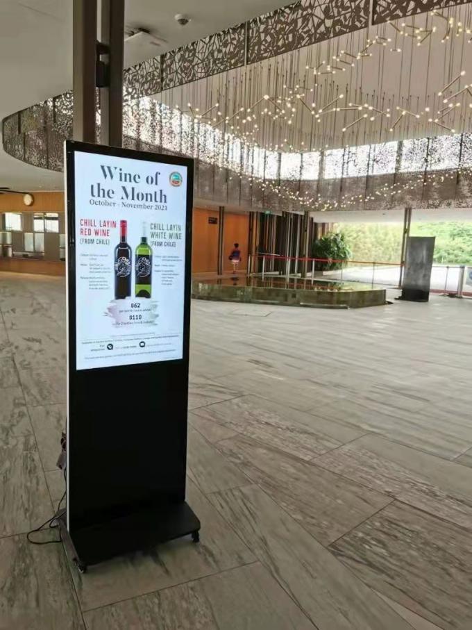 1920 X 1080 Floor Standing Digital Signage For Restaurant Hotel ...