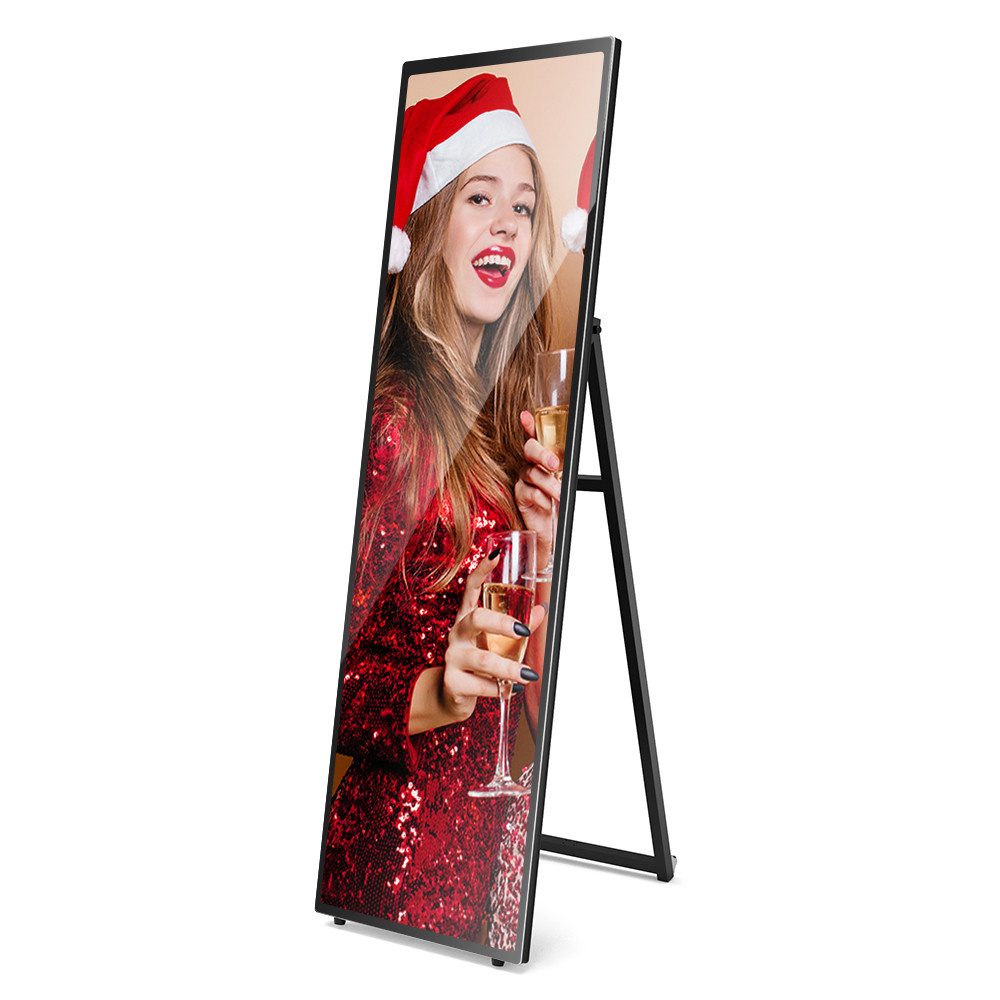A Type Potable Digital Signage With 4K HD Resolution Foldable Design ...