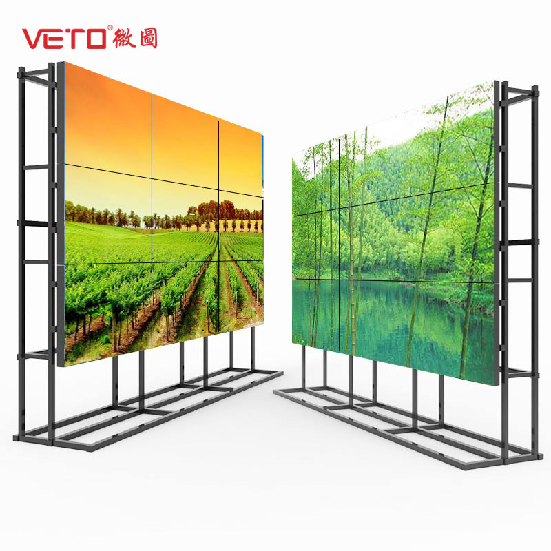 LCD HD 3x3 Video Wall 3840x2160 Large Format Vivid Image Layout 60000 ...