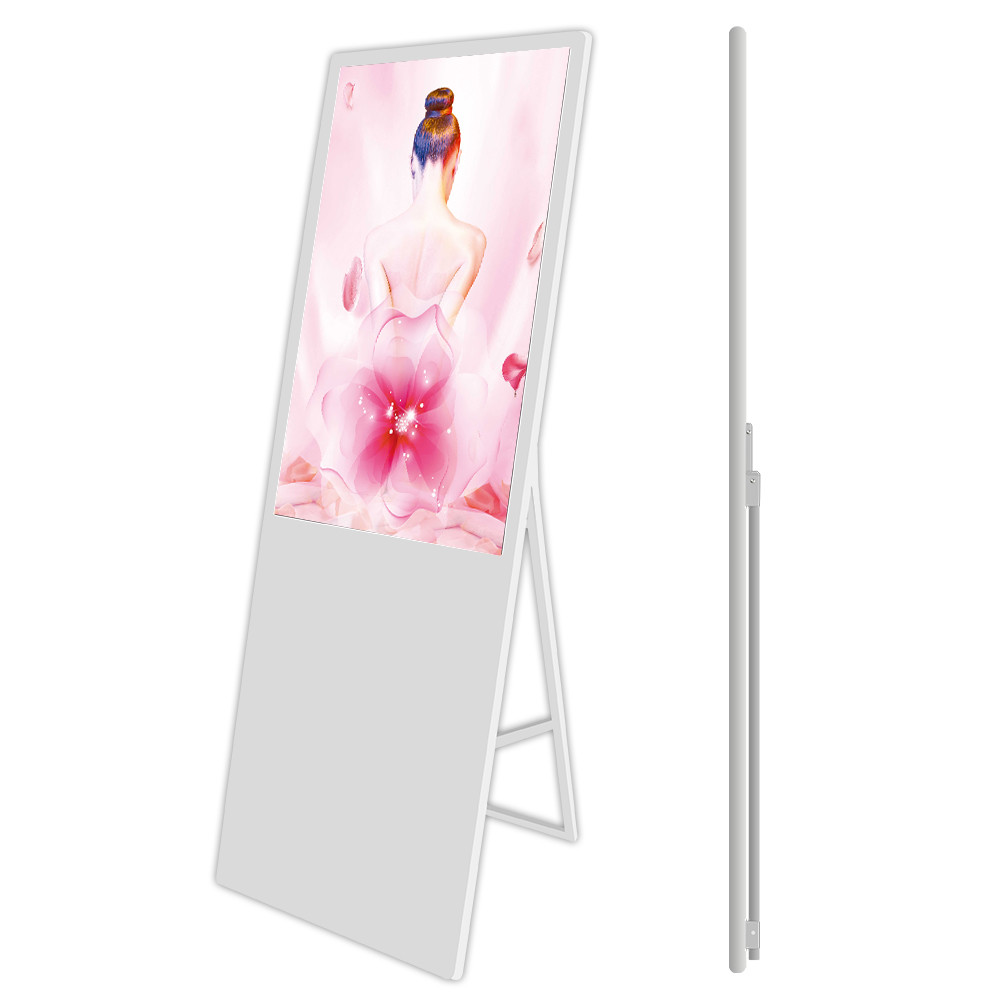 Portable Flexible Floor Standing Digital Signage 24 Bit Flodable LCD ...